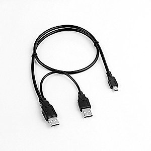 MaxLLTo® USB Y PC Charger+Data SYNC Cable Cord for Iomega eGo USB 2.0 Portable Hard Drive