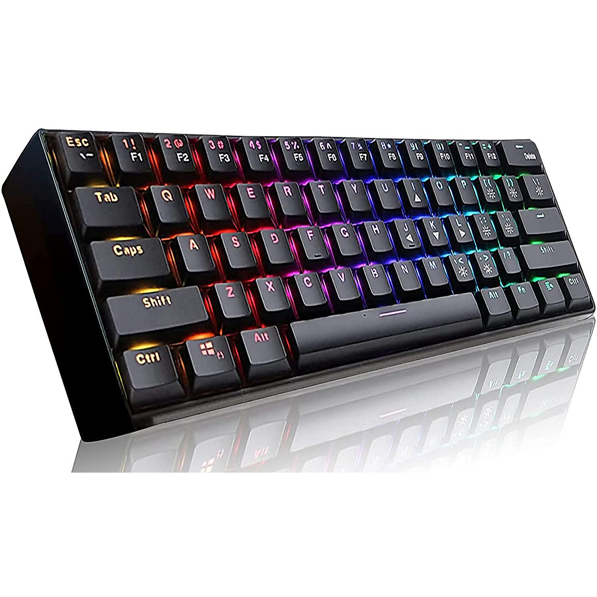 eirix Wireless/Wired Mechanical Keyboard, Compact Full Keys Programmable Gaming/Office Keyboard with RGB Backlight for Mac/PC/Laptop
