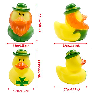 42 Pcs St. Patrick's Day Rubber Ducks,Baby Showers Accessories,Mini 2.16" Duckies Bath Toys for Kids St. Patrick's Day Party Favors,Gift Exchange (St. Patrick's Day)
