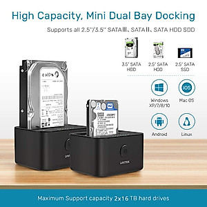 [Bundle] Unitek 4-Port USB 3.0 Hub Long Cable and Type-C Mini Hard Drive Docking Station