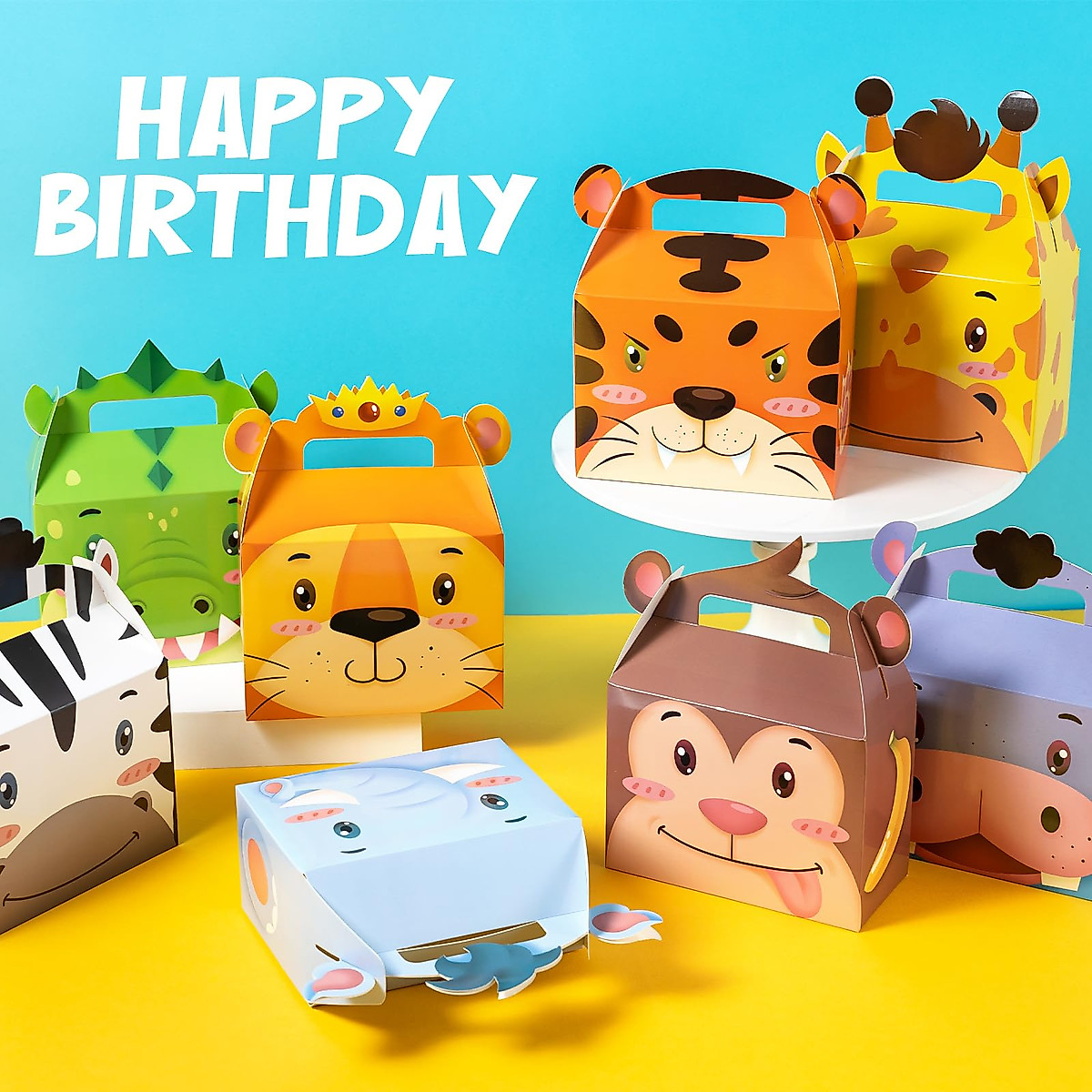 Jungle Safari Party Favors Set 92 PCS Wild Animals Set for Kids Birthday Gifts, Wild Theme Party favors for Kids Birthday Party Baby Shower Goodie Bag Fillers Jungle Safari Party Supplies (Animal Pro)