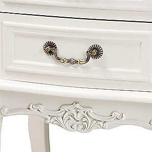 Baxton Studio Amalie Antique French Country Cottage Two-Tone White and Oak Finished 2-Drawer Wood Nightstand