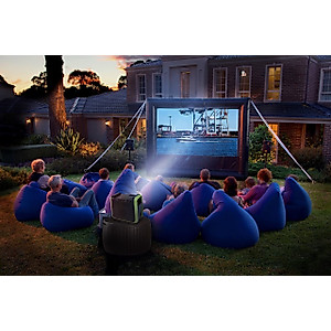RCA - RPJ060 Portable Projector Home Theater Entertainment System, Long Lasting Battery - 2.5 Hours per Charge - Outdoor, Rechargeable, Speakers - Enjoy Without Any Cable on The go - Phone/Stick/PC