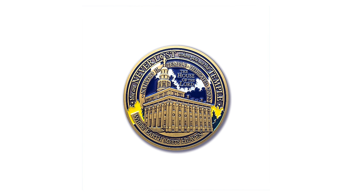 Armor Coin LDS Nauvoo Temple Medallion - Faith and Courage Symbol