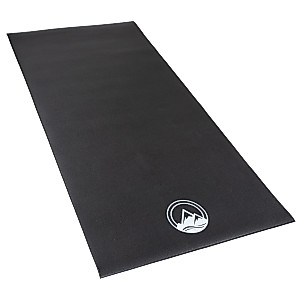 Exercise Bike Mat - 30x60in Non-Slip Waterproof Indoor Cycle or Treadmill Pad - Multipurpose Noise-Reducing Workout Mat by Wakeman,Black