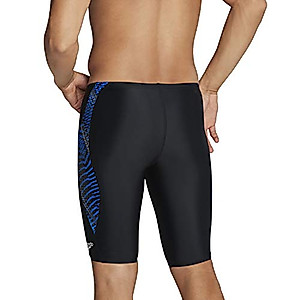 Speedo Men's Standard Swimsuit Jammer Powerflex Printed Team Colors, Coded Blue, 36