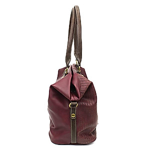 CHALA Laser Cut Crossbody Shoulder bag Tote Bag Faux Leather Plum