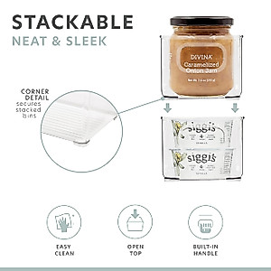 bHome & Co Clear Plastic Storage Bins - Pantry Organization and Storage Containers Small Stackable Clear Storage Bins Containers for Organizing - Kitchen Organization - Fridge Pantry Organizer Bins