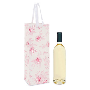 Champagne Wine Bottle Gift Bags for Bridal Shower and Weddings, 4 Designs (12 Pack)