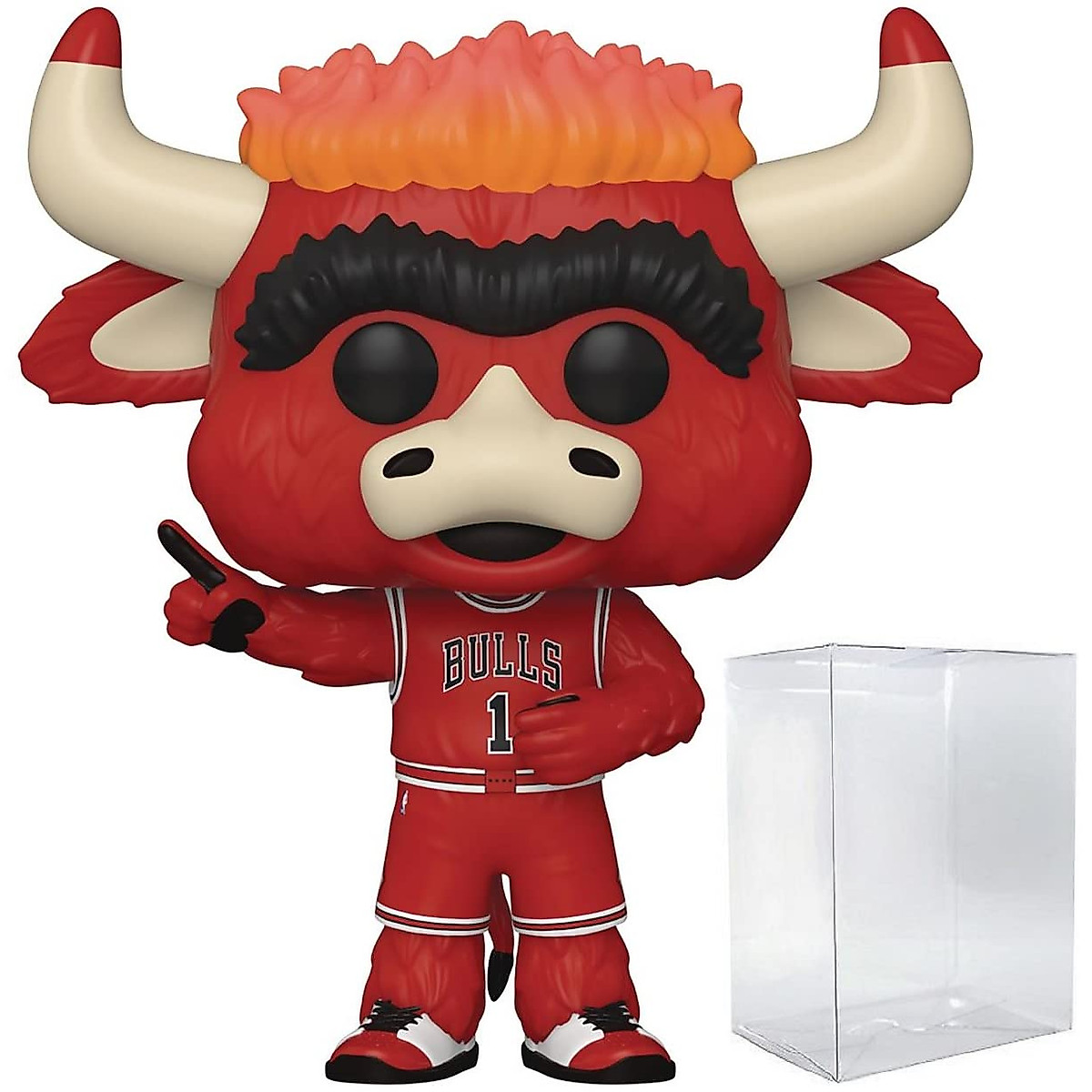 POP NBA Mascots: Chicago - Benny The Bull Funko Pop! Vinyl Figure (Bundled with Compatible Pop Box Protector Case), Multicolored, 3.75 inches