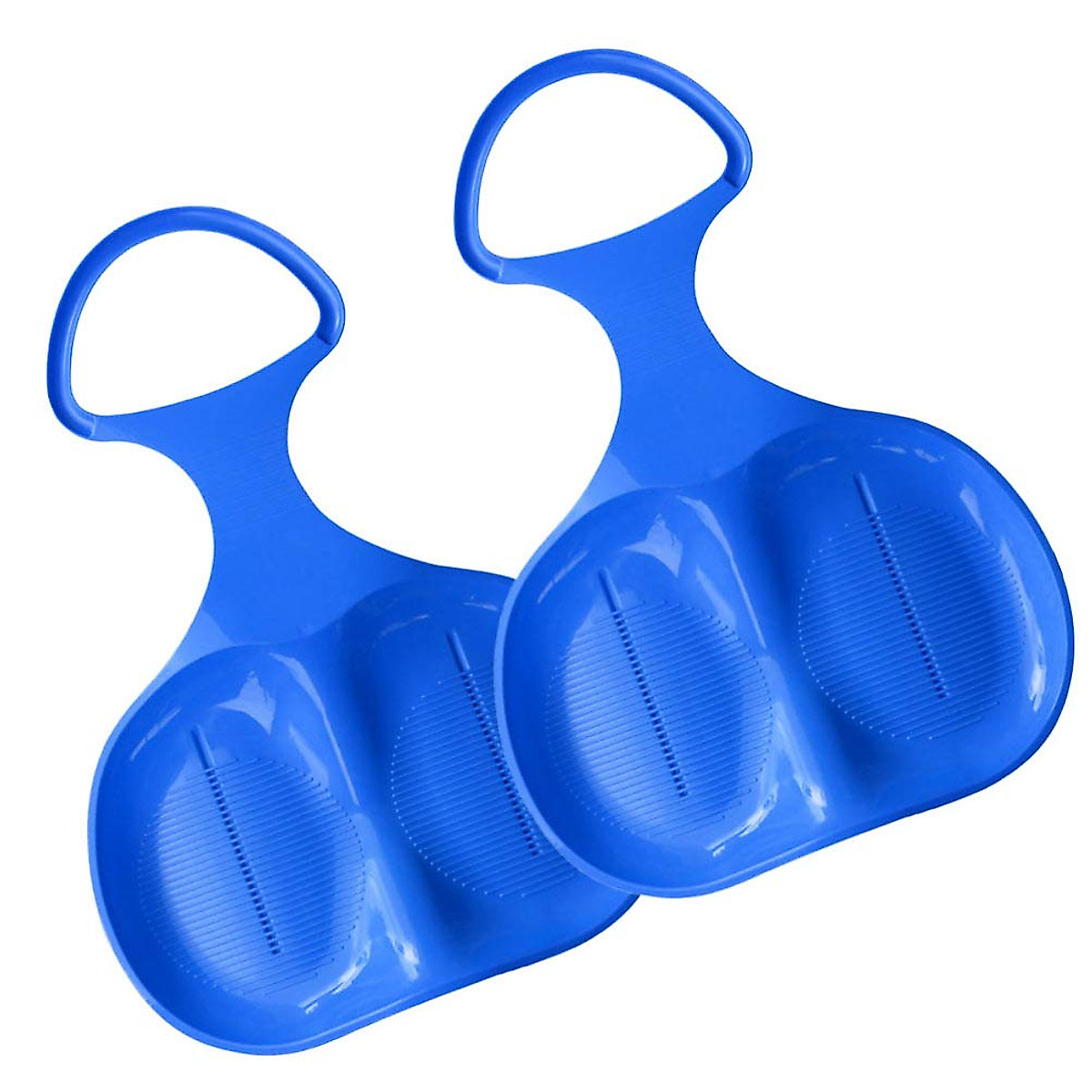 BESPORTBLE 2pcs Snow Saucer Sled Plastic Snow Sled Toboggan Snow Board Grass Sand Sled Kids Snow Slider for Winter Outdoor (Random Color)