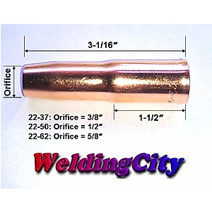 WeldingCity MIG Welding Gun Accessory Kit (.035") Contact Tip-Gas Nozzle-Gas Diffuser-Nozzle Adapter for Lincoln Magnum 200/250 and Tweco #2 180-250 Amp