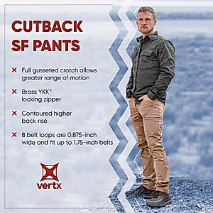 Vertx Men's Standard Cutback Slim Fit Pants Tactical Gear with Pockets Lightweight Stretch Quick Dry Odor Control Outdoor Pant, DEEP Navy, 40W x 32L