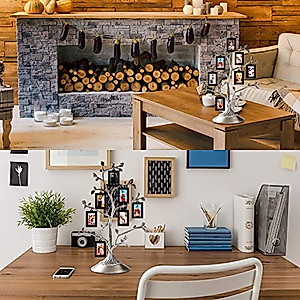 Jetec 12 Pieces Christmas Hanging Picture Frame Ornaments Hanging Family Photo Frames Display Christmas Tree Decorative Frame for Christmas Photo Picture Tree Display Decorative Table Home Decor