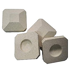  Efficient Radiates Heat -Reusable Ceramic Briquettes, Replacement for Lynx L27 Gas Grill,50 Pieces, 2 " by 2 " Each