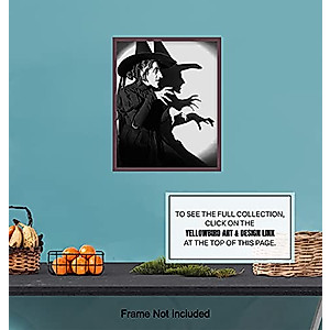 Wizard of Oz Wicked Witch Decor - Pagan Gifts - Wiccan Wicca Decor - Paganism Supplies - Gothic Wall Decor - Goth Wall Art - Witchcraft Decor - Black Magic - Vintage Witchy Poster - Scary Decorations