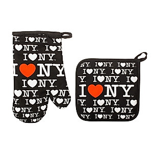 Artisan Owl Officially Licensed I Love New York Oven Mitt & Pot Holder Set