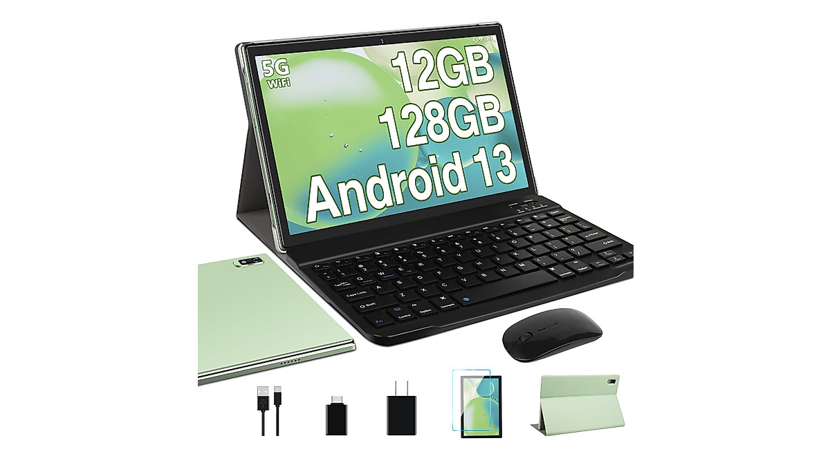 Oangcc Android 13 Tablet - 10" Dual Cam, 12GB RAM