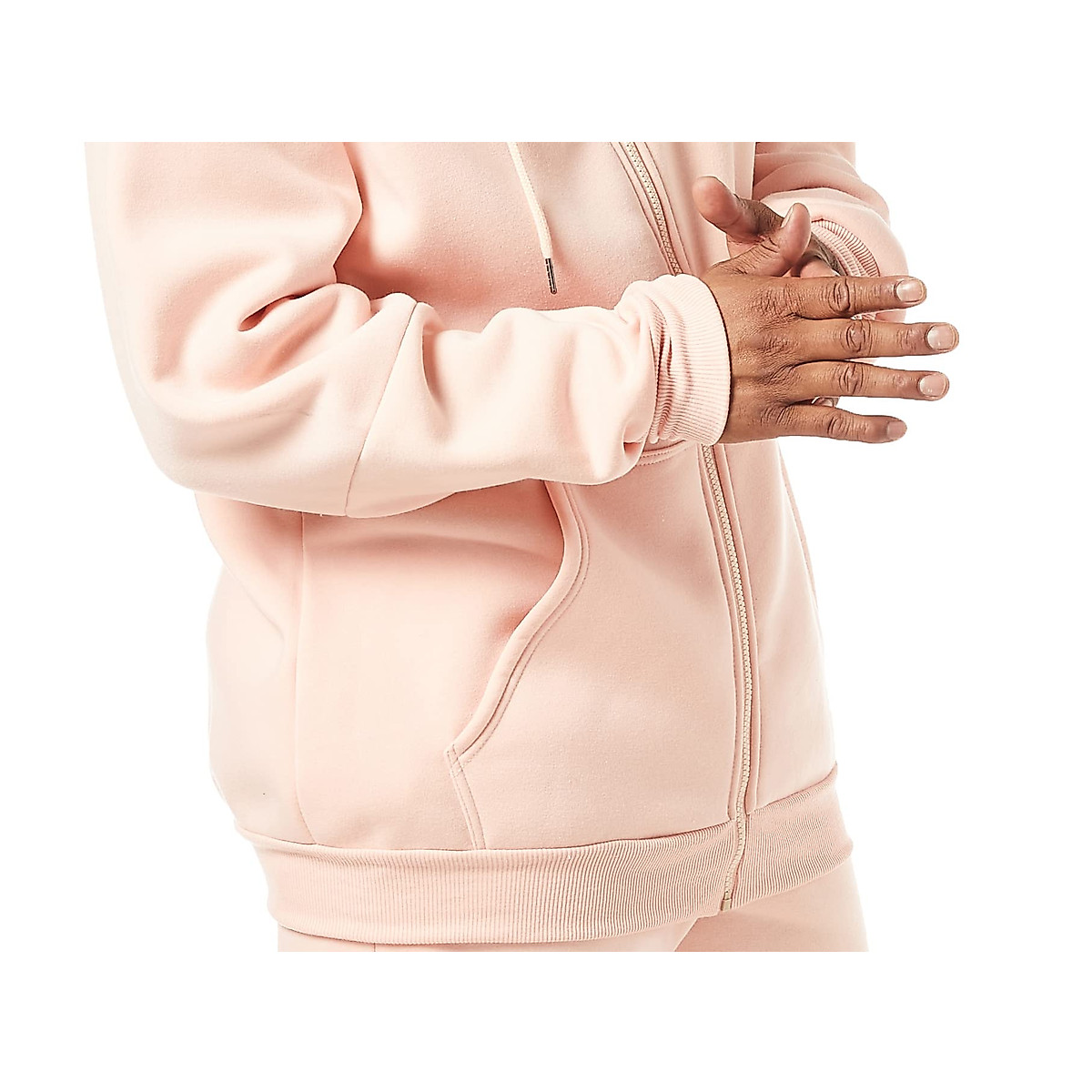 STACY ADAMS MENS FASHION BASIC FLEECE JACKET AND PANT SET (MEDIUM, DUST PINK)