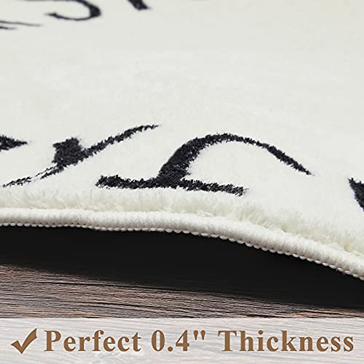 Topotdor Round Kids Play Rug Alphabet Nursery Area Rug Extra Large Soft Crawling Play Mat for Children Toddlers Bedroom (40 inch, Beige)