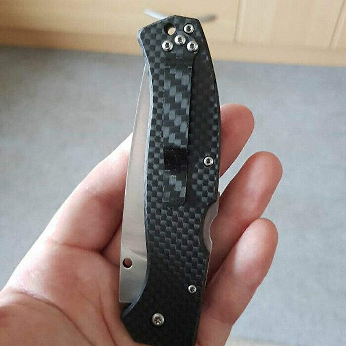 1PC Solid Carbon Fiber Pocket Clip For Benchmade 710 551 810 940 941 943 530 707 581 ?ZT 0620 0630 ?Ems CQC