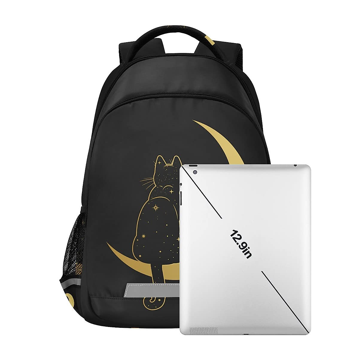 Glaphy Black Cat Moon Backpack Laptop School Book Bag Lightweight Daypack for Men Women Teens Kids