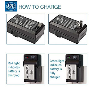 BM Premium NB-10L Battery and Charger Kit for Canon PowerShot SX40 SX50 HS SX60 HS G15 G16 G1 X Digital Camera
