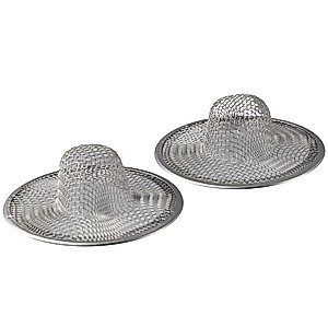 iuniq 2 pcs Heavy Duty Stainless Steel Slop Basket Filter Trap, 2.75" Top Mesh Sink Strainer, Perfect for Bathroom Bathtub Drain