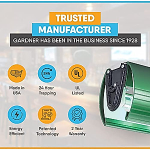 Gardner - UCT-15 – Discrete Under The Counter UV Fly Light – Trap Even The Tiniest Insects – No Zapper – (Green)