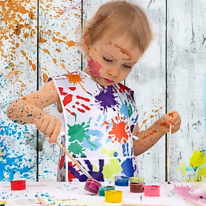 SATINIOR 2 Pieces Kids Art Smock, Children Waterproof Painting Artist Aprons Sleeveless Toddler Art Smocks with 3 Pockets for Age 3-10 Years