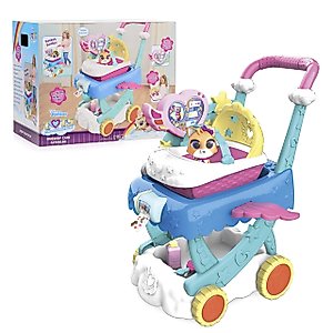 Disney Jr T.O.T.S. 25-inch Nursery Care Stroller, 12 pieces, Officially Licensed Kids Toys for Ages 3 Up by Just Play
