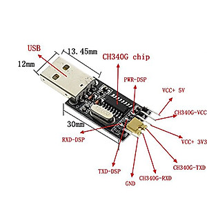 HiLetgo 5pcs USB to Serial USB to TTL CH340 Module with STC Microcontroller Download Adapter