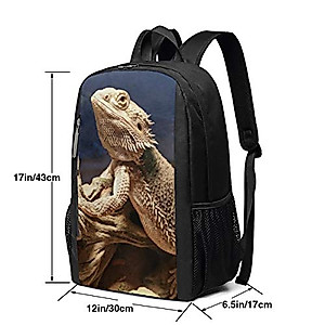 Bearded Dragon Casual Backpack Business Outdoor Travel Camping Bags Notebook for Women Men