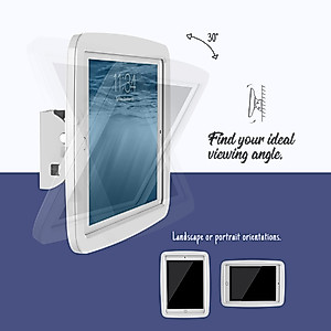 Beelta Tablet Wall Mount Compatible with 10.2 inch iPad 7th 8th 9th Gen Lockable Tiltable Anti Theft Security Adjustable