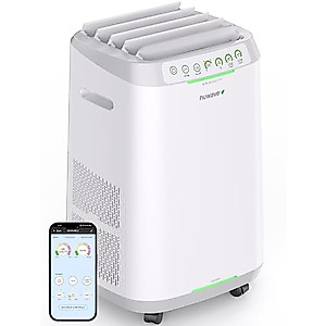Nuwave OxyPure ZERO Smart Air Purifier, Large Area up to 2,002 Sq Ft, Dual 4-Stage Air Filtration, Adjustable 30°, 60°, 90° Vents, Washable & Reusable Filters for ZERO Waste & Replacements, White
