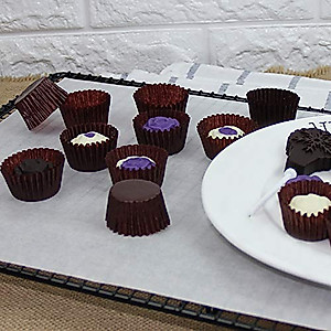 Mini Baking Paper Cup 400-Pack Brown Cupcake Liners Disposable Baking Cup Muffin Liners for Baking