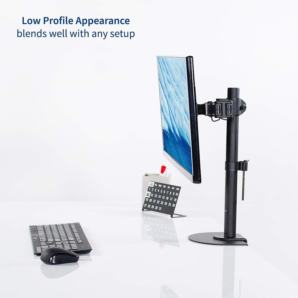 VIVO Steel Reinforcement Bracket Mount Plate for Thin, Glass, and Other Fragile Table Tops, Clamp Compatible with Most Monitor Stand C-Clamp Installations, Black, STAND-AC01R