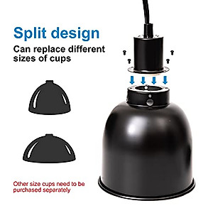 Reptile Lamp Fixture 5.5 Inches Deep Dome Lamp Cap, Optical Reflection Cover for Reptile Glass Terrariums