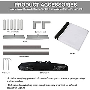 Projector Screen with Stand 100 inch Portable Projection Screen 16:9 4K HD Rear Front Projections Movies Screen with Carry Bag for Indoor Outdoor Home Theater Backyard Cinema Travel