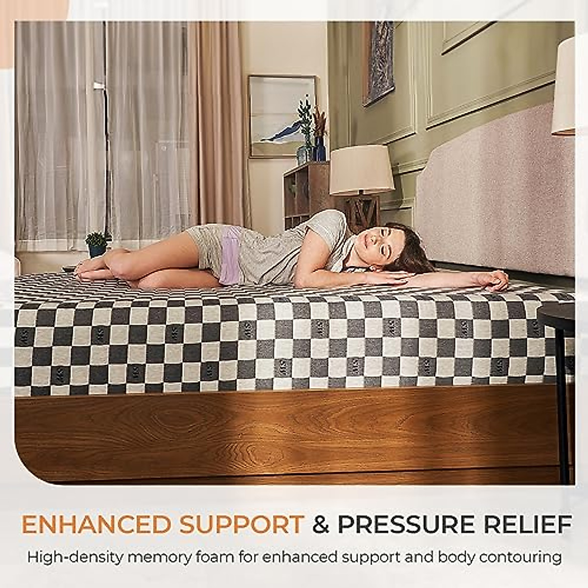 Sweetnight Full Size Mattress, 10 Inch Gel Memory Foam Mattress in a Box, Full Mattress with Four Firmness from Soft to Firm, Flippable Mattress for Motion Isolation & Pressure Relief