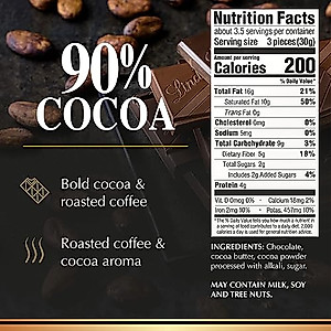 Lindt EXCELLENCE 90% Cocoa Dark Chocolate Bar, Dark Chocolate Candy, 3.5 oz. (12 Pack)