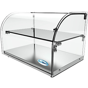 KoolMore - DC-2C 22" Commercial Countertop Bakery Display Case with Front Curved Glass and Rear Door - 1.5 cu. ft.
