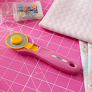 Olfa Splash Rotary Cutter 45mm Fairy Floss Pink