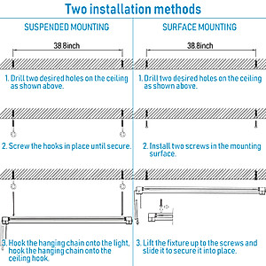 LEONLITE 10-Pack LED Shop Light 4FT, Deep Reflector, 40W 5000K Daylight Linkable LED Shop Light, Plug in Shop Light with Pull Chain (ON/Off), 4 Foot LED Shop Lights for Workshop, Garage, Shop