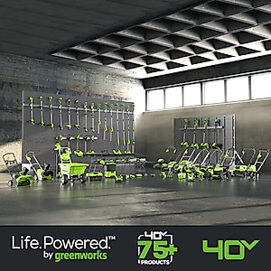 Greenworks 40V (130 MPH / 550 CFM / 75+ Compatible Tools) Cordless Brushless Axial Leaf Blower, 4.0Ah Battery and Charger Included