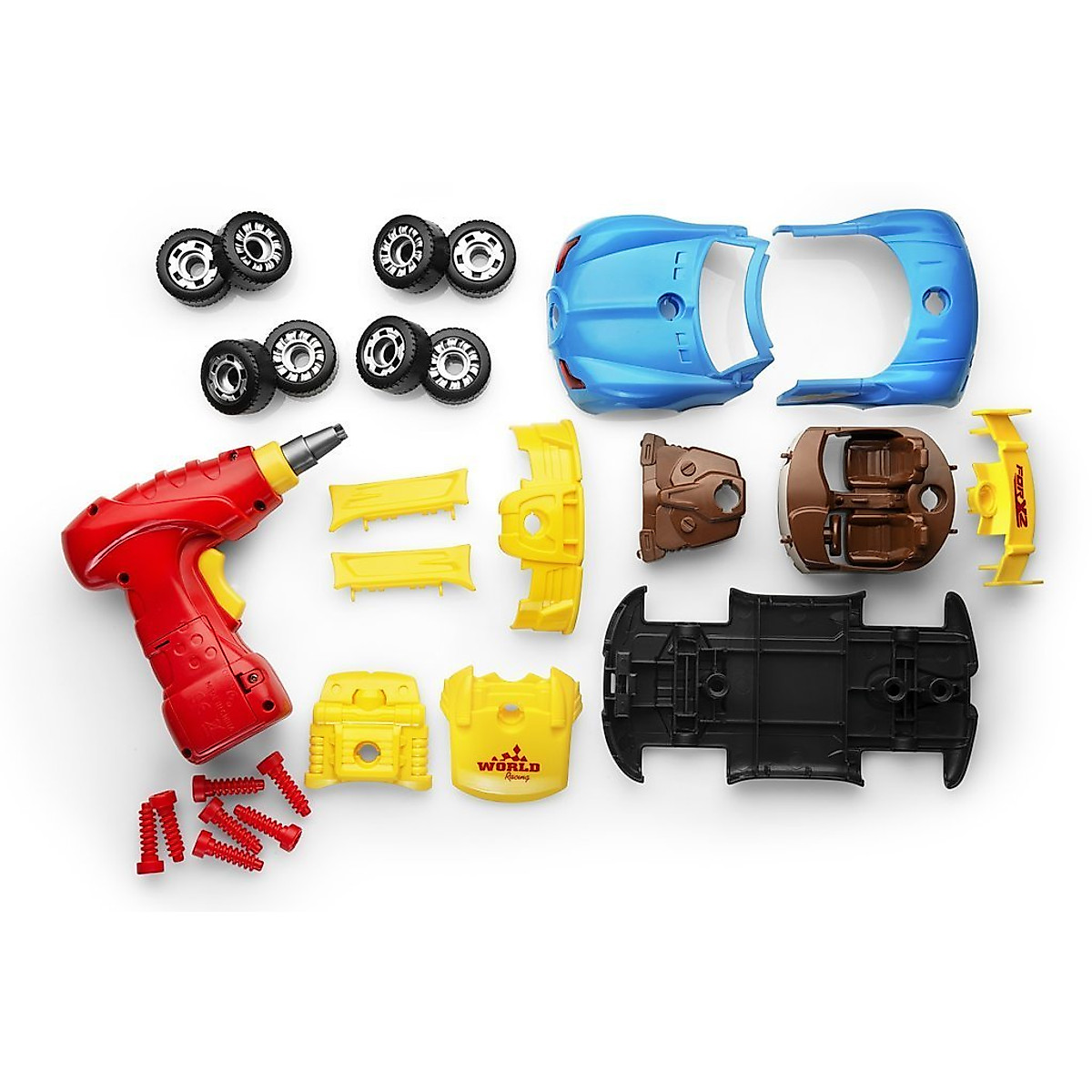 Play22 30 Pcs Take Apart Racing Car Toddler Toys Set - Build Your Own Car with Drill, Engine Sounds & Lights - Toy Car Constructions Set Stem Building Learning Education Toys for Kids Ages 3+ Years