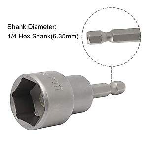 14pcs 6-19mm Quick-Change Magnetic Nut Driver Drill Bit Sets 1/4 inch Hex Shank Metric Socket Wrench Screw Power Tool