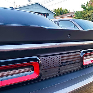 Xinghe Taillight Center Divider for Dodge Challenger 2015-2023, American Flag Decals for Rear Light Sticker Exterior Accessories for Dodge Challenger (for Dodge Challenger 2015 - 2023, With Letter Cut