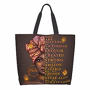 IAGM African American Tote Bags For Women Black Women Shoulder Bag Black Girl Satchel Handbags For Work, Gym