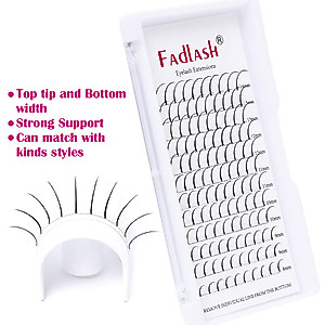 Spike Lash Extensions Mixed Tray Premade Spikes Eyelash Extensions Single Super Thick Eyelash Spikes Individual Lashes Fairy Eyelashes (C Curl, 8-14mm)